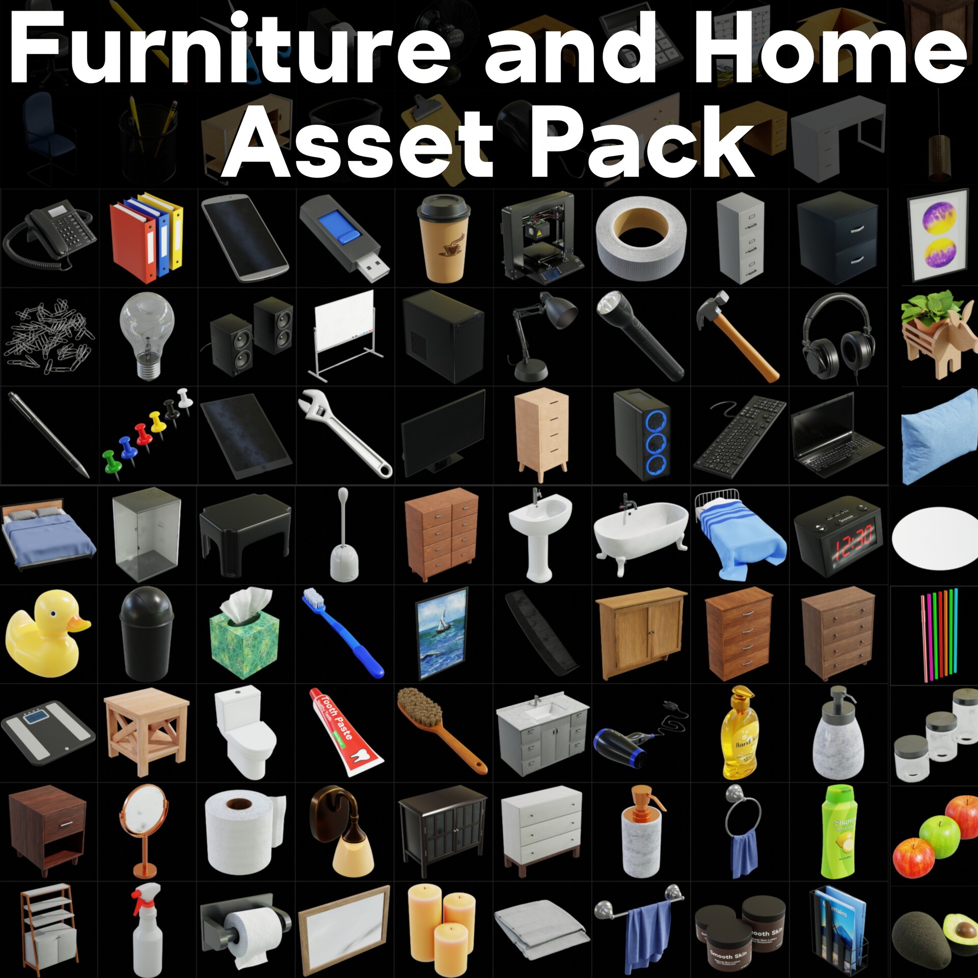 ArtStation - Furniture And Home Asset Pack for Blender