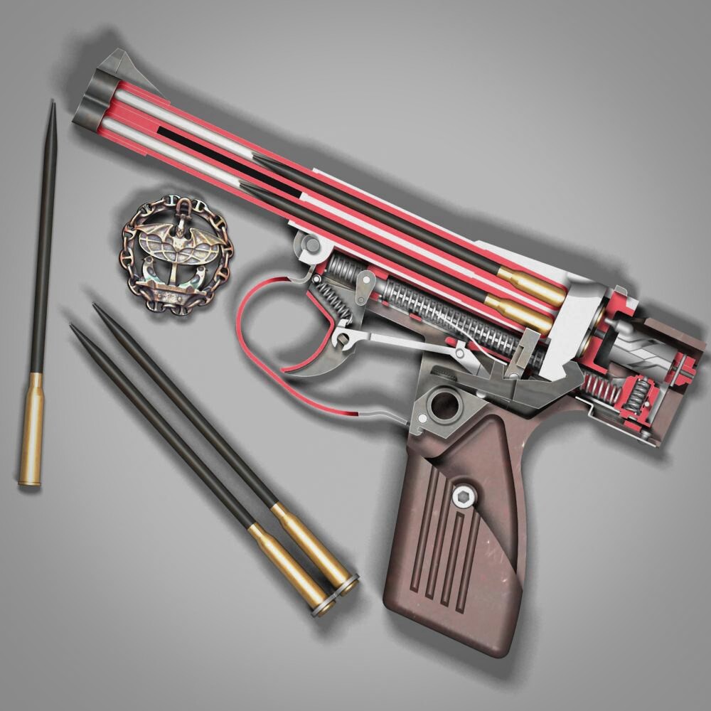 ArtStation - SPP-1 underwater pistol (USSR / Russia)