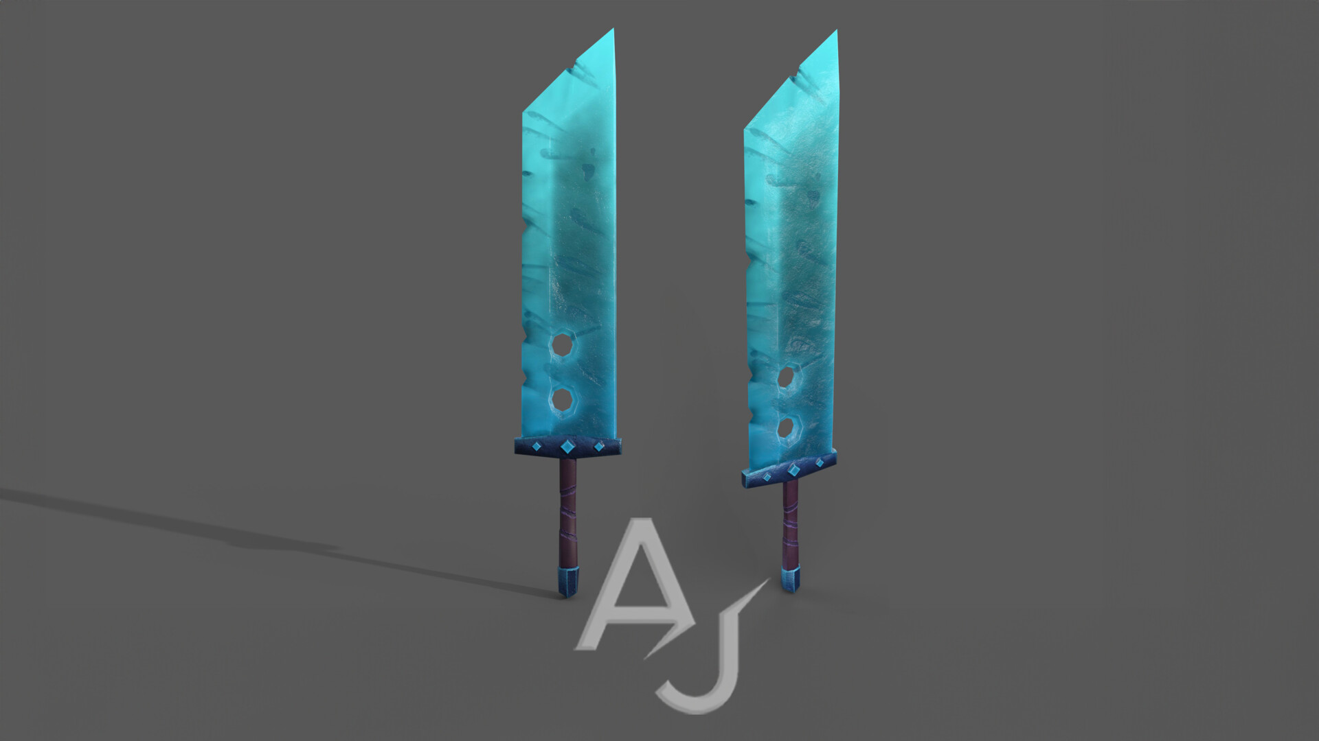 ArtStation - Stylized Crystalline Cleaver Sword (speed model)