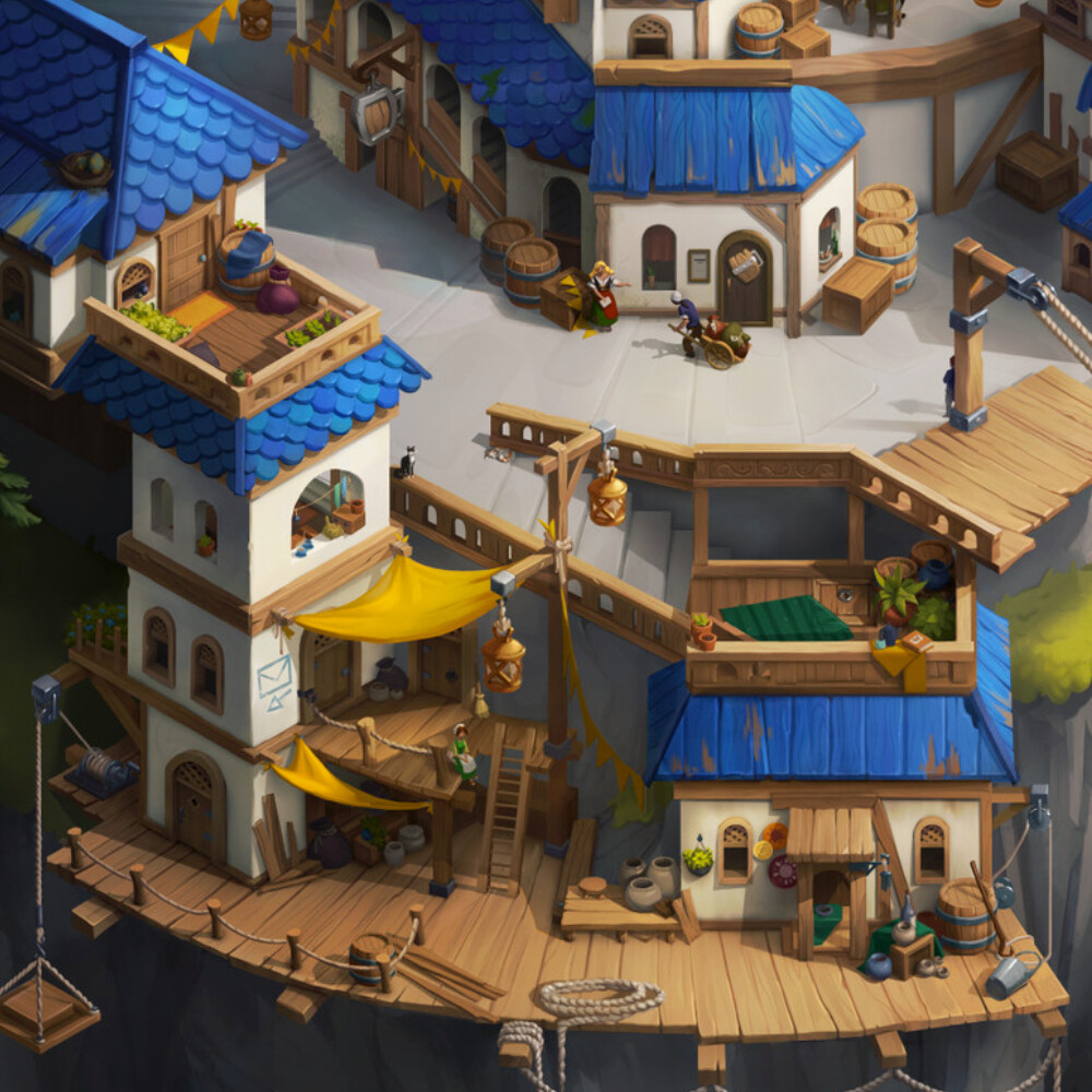 ArtStation - The Island village