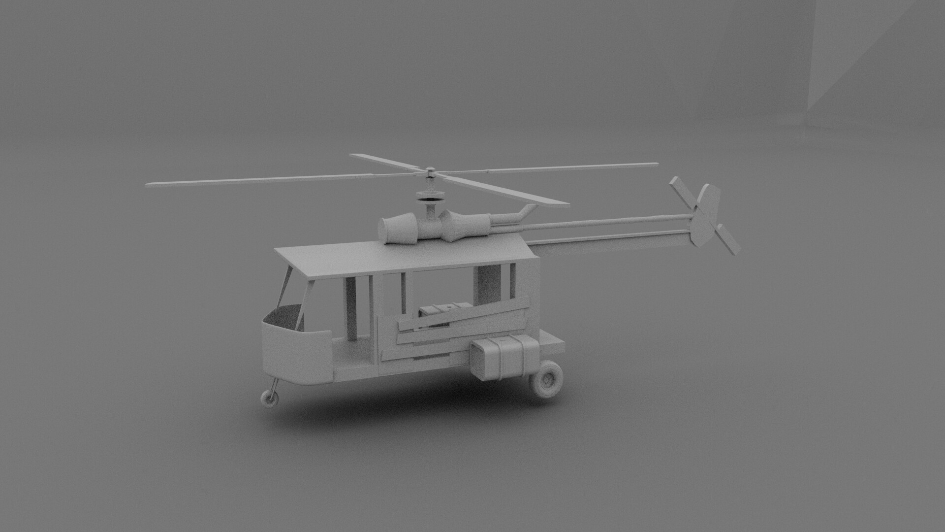 ArtStation - 3D Abandoned Scraped Helicopter Model Asset