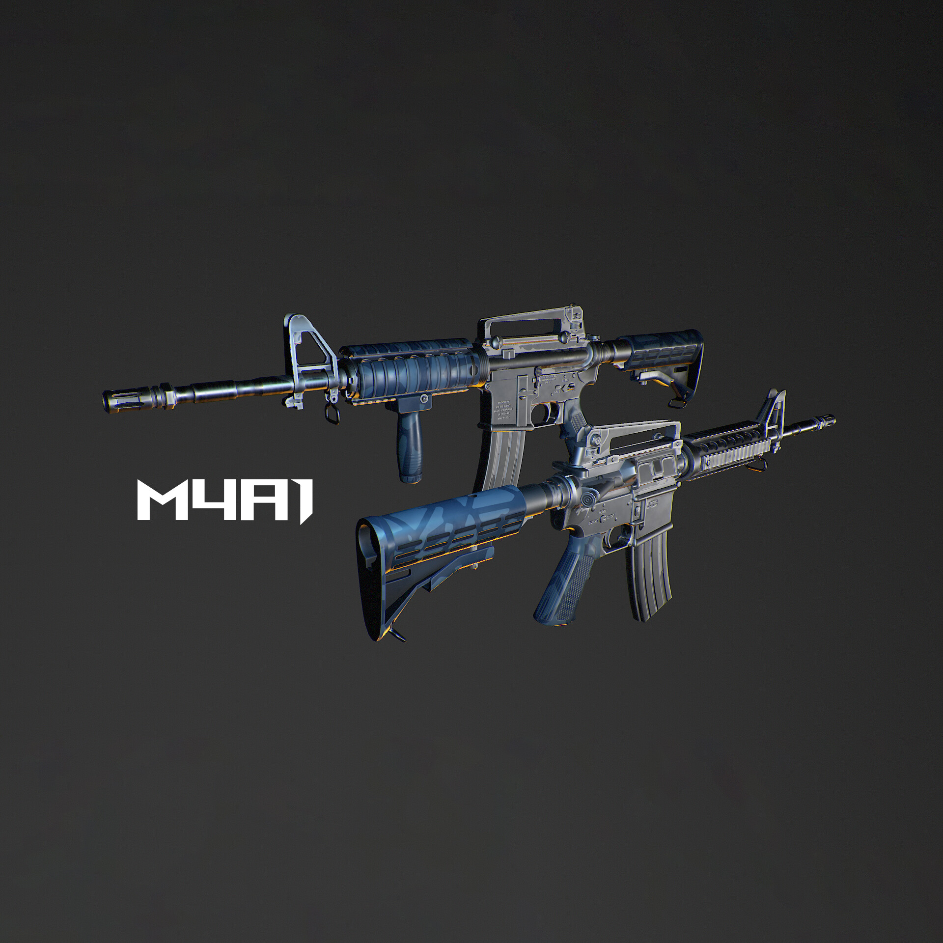 ArtStation - M4A1 - Four Texture Set [GameReady]