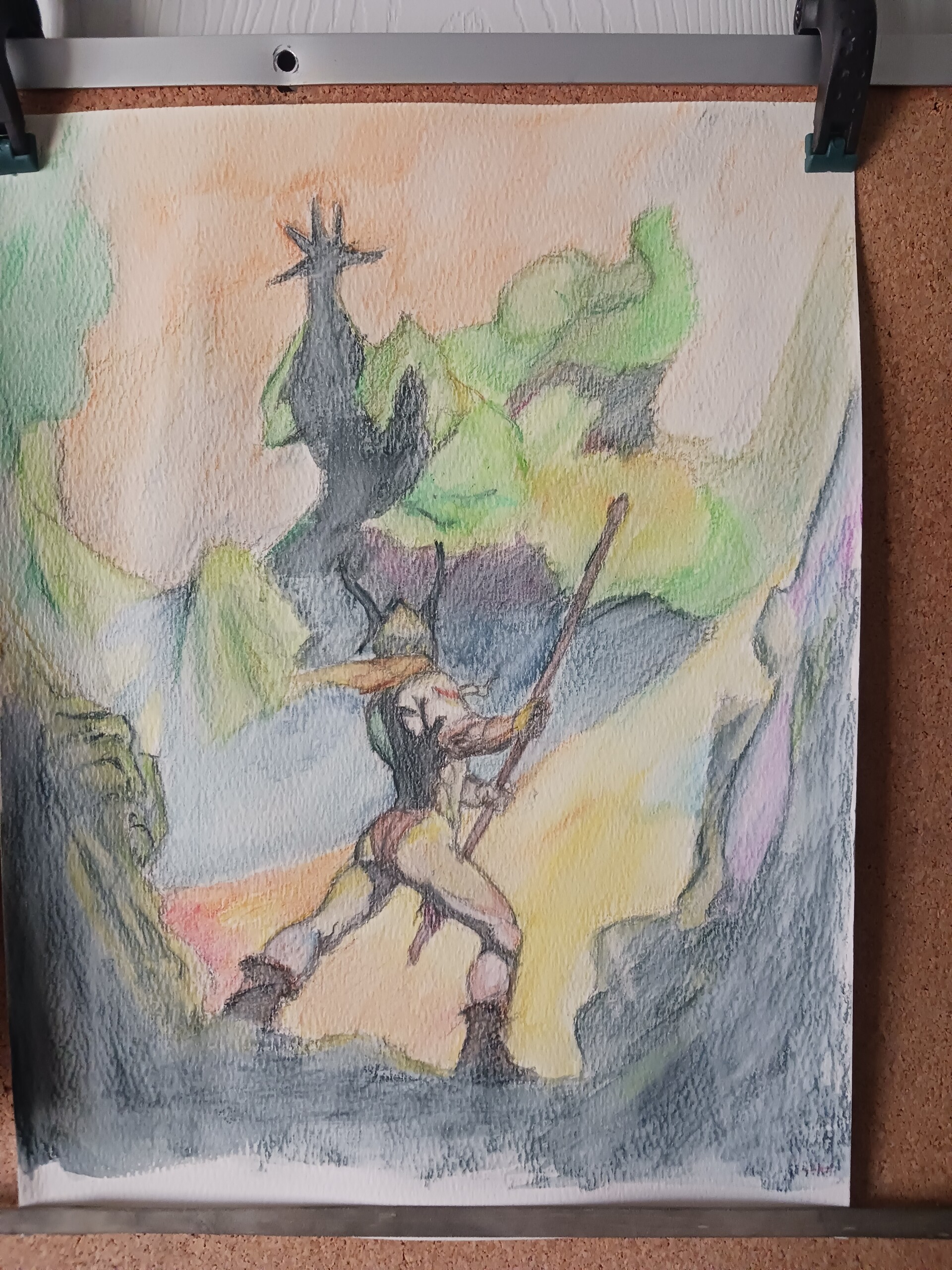 ArtStation - Frank Frazetta Water Color Study (Norseman)