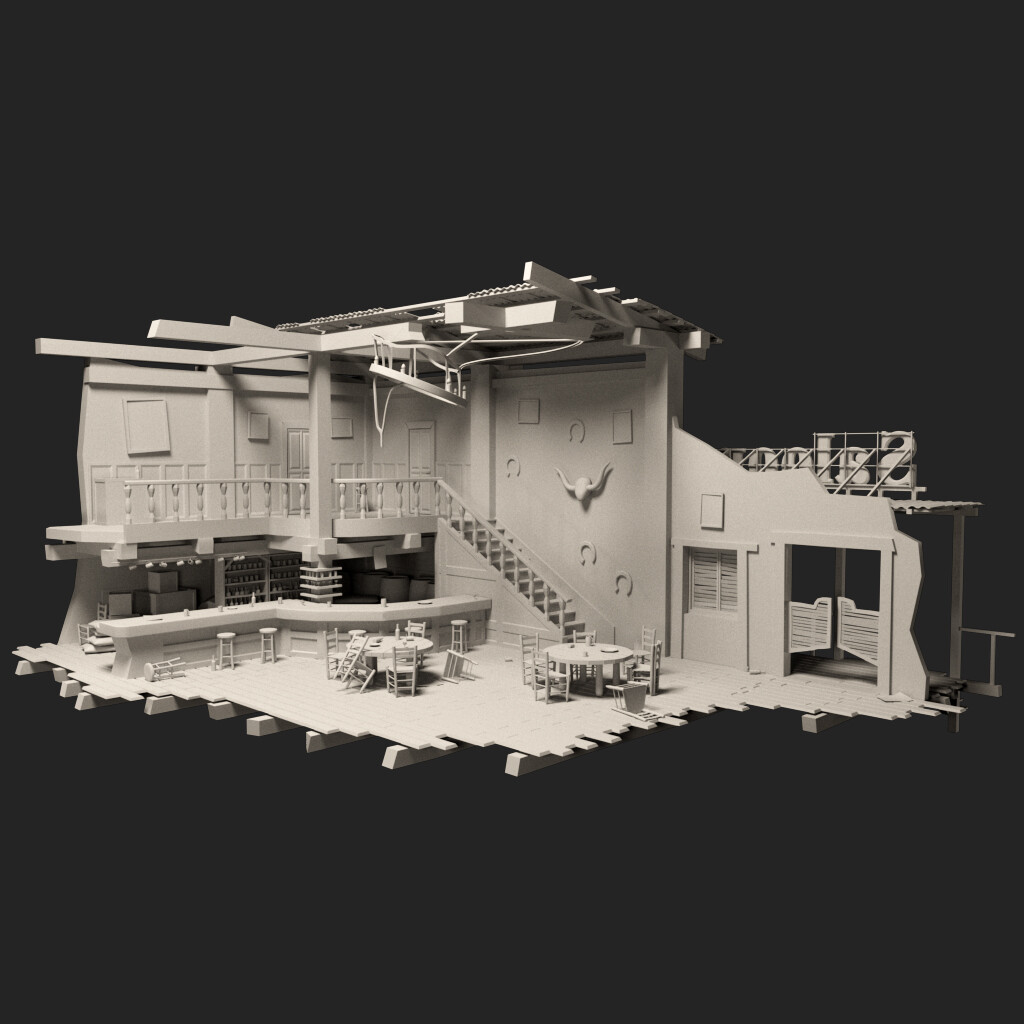 ArtStation - Saloon model