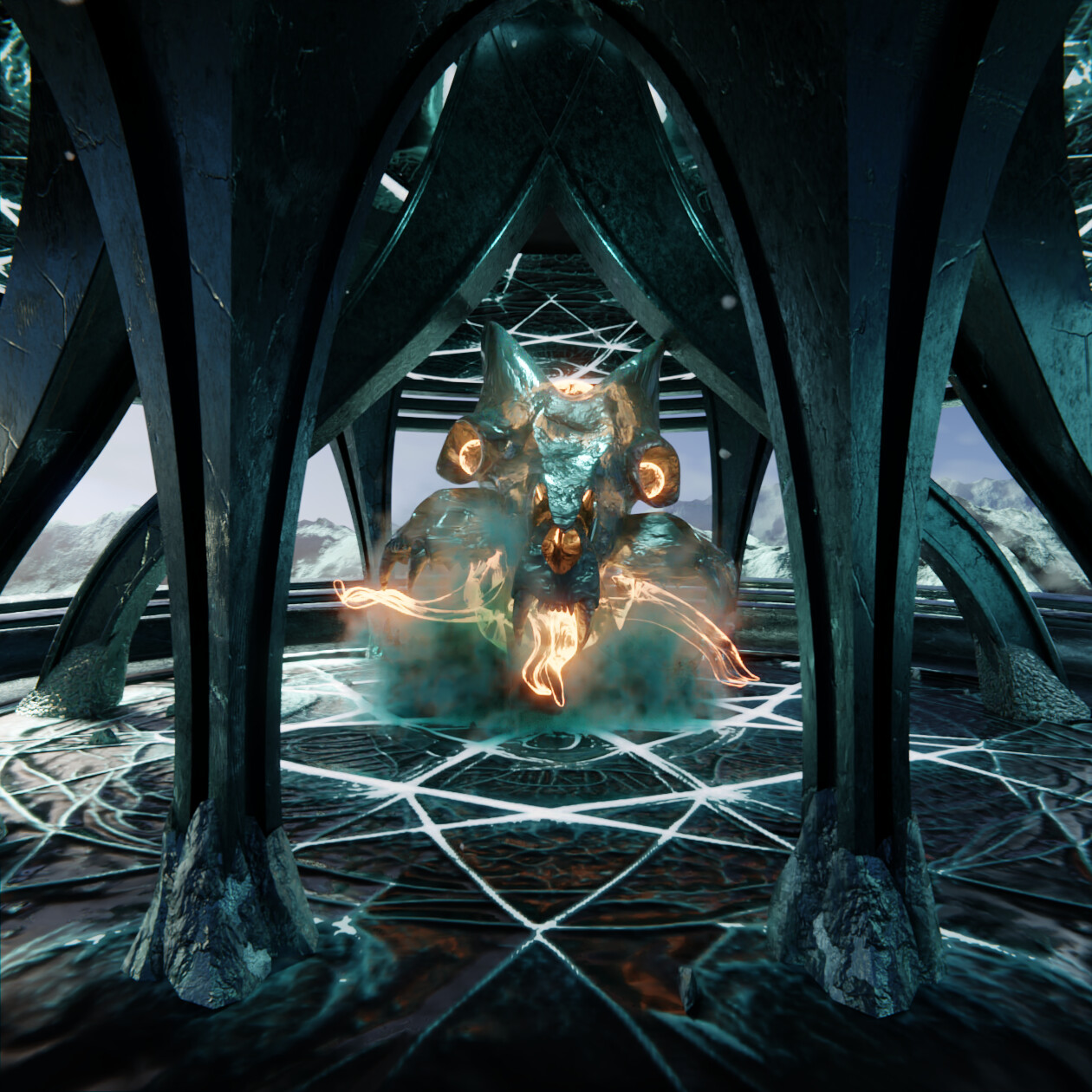 ArtStation - Verthral, the Frozen Sentinel of Blizzard's Wrath