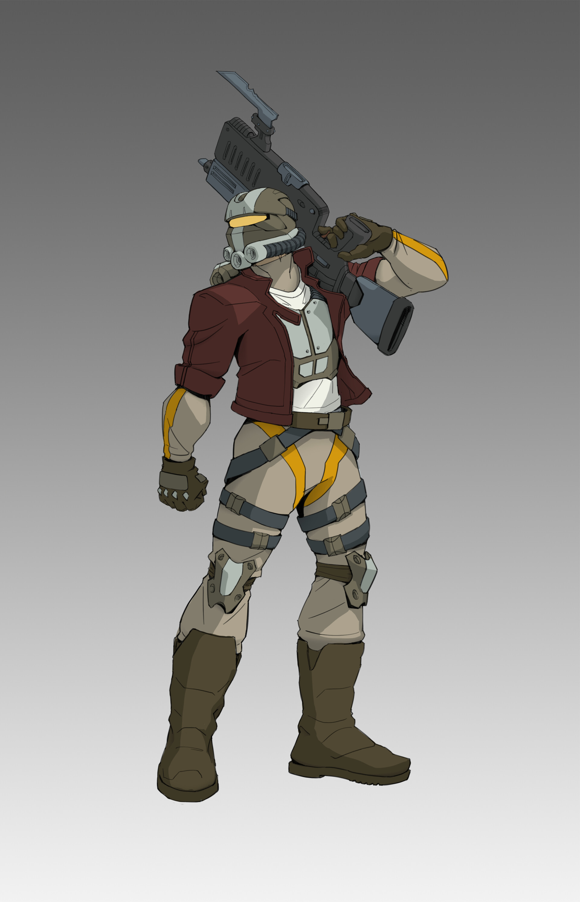 ArtStation - Scifi Platformer RPG Character Design w/ Pixel Version