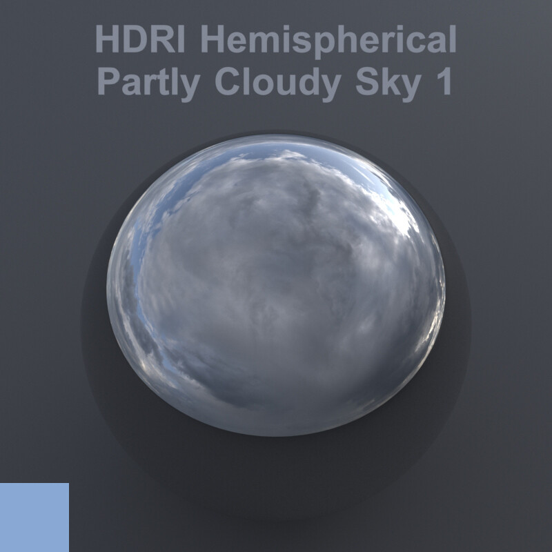 ArtStation - HDRI Hemispherical Partly Cloudy Sky 1