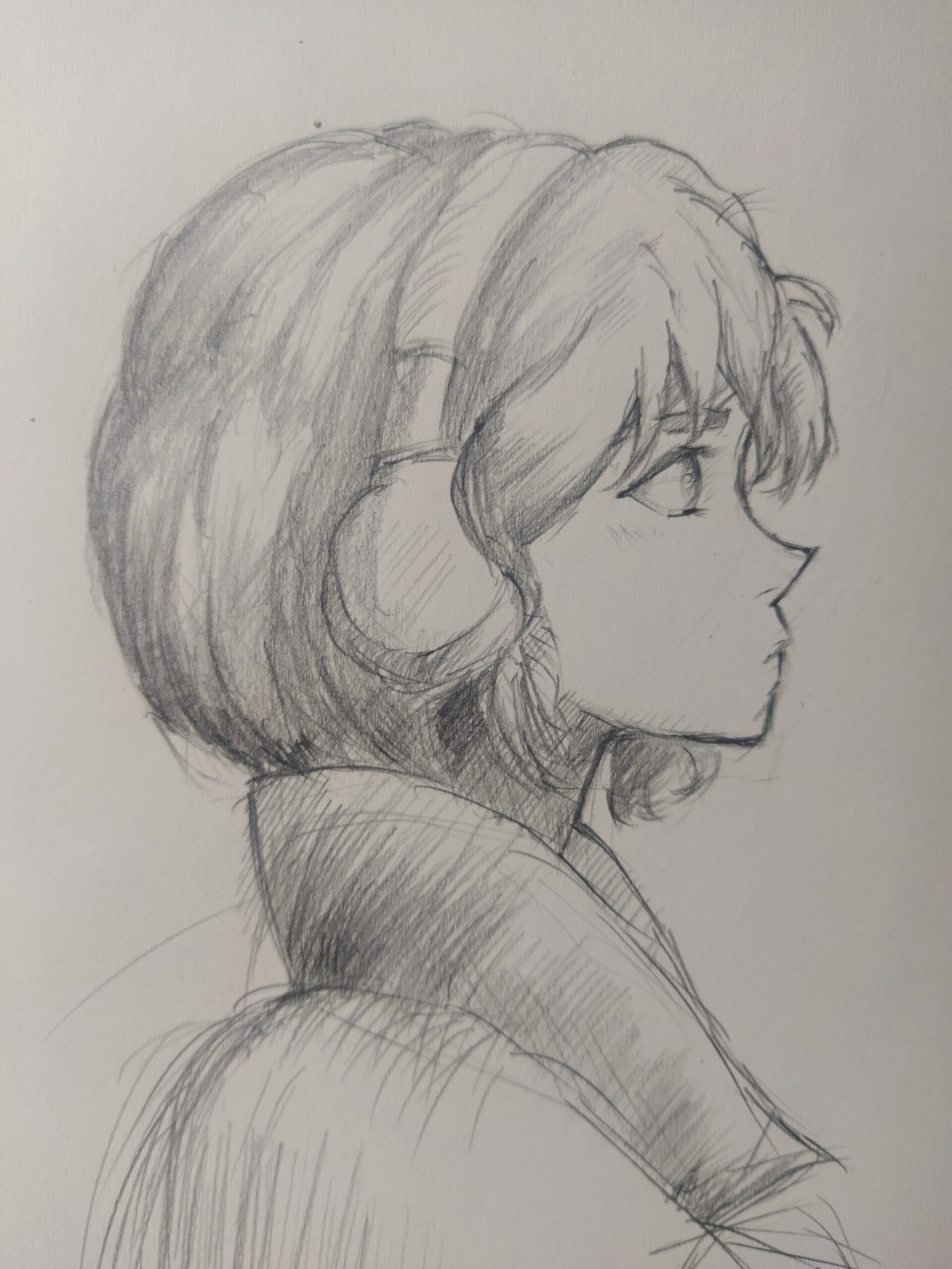 ArtStation - anime portrait sketch