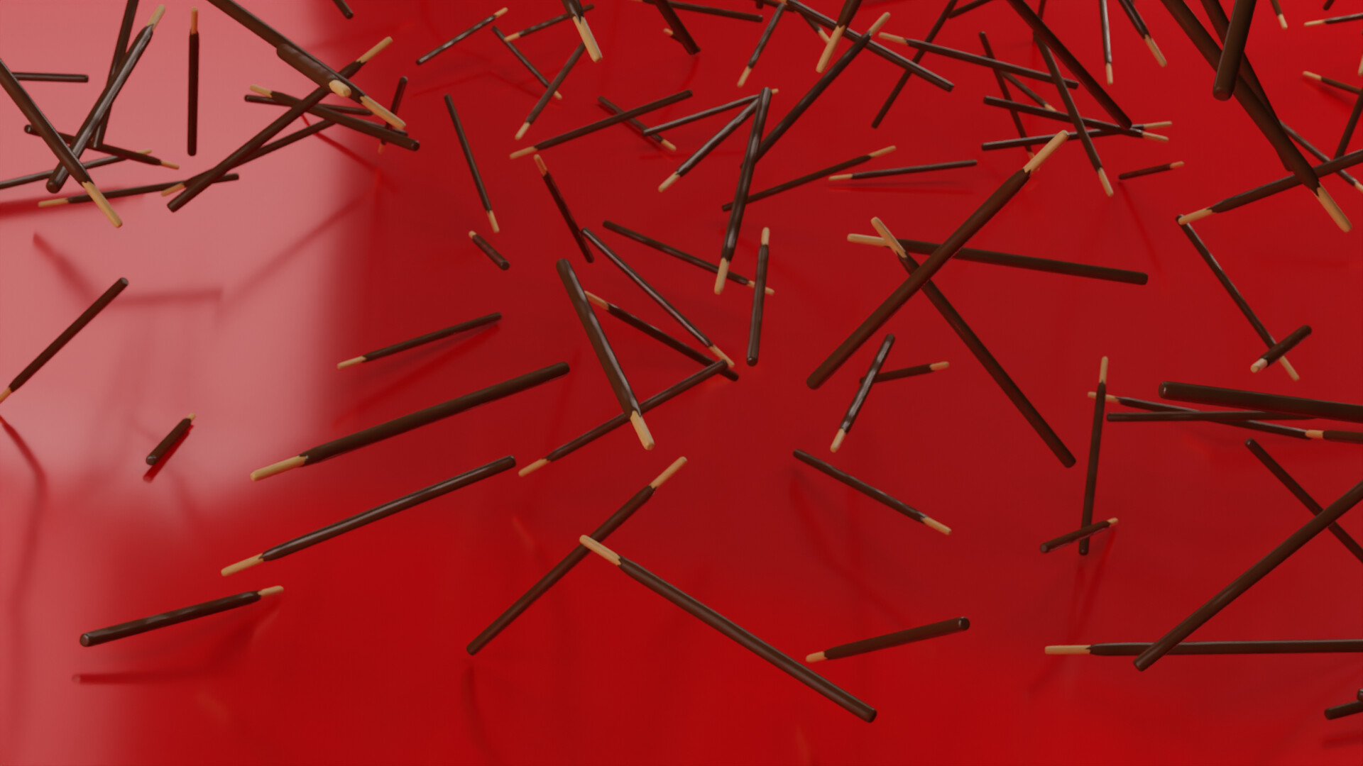 ArtStation - chocolate sticks falling animation