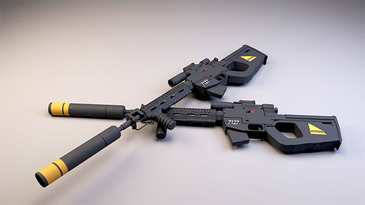 ArtStation - Semi-automatic rifled gun