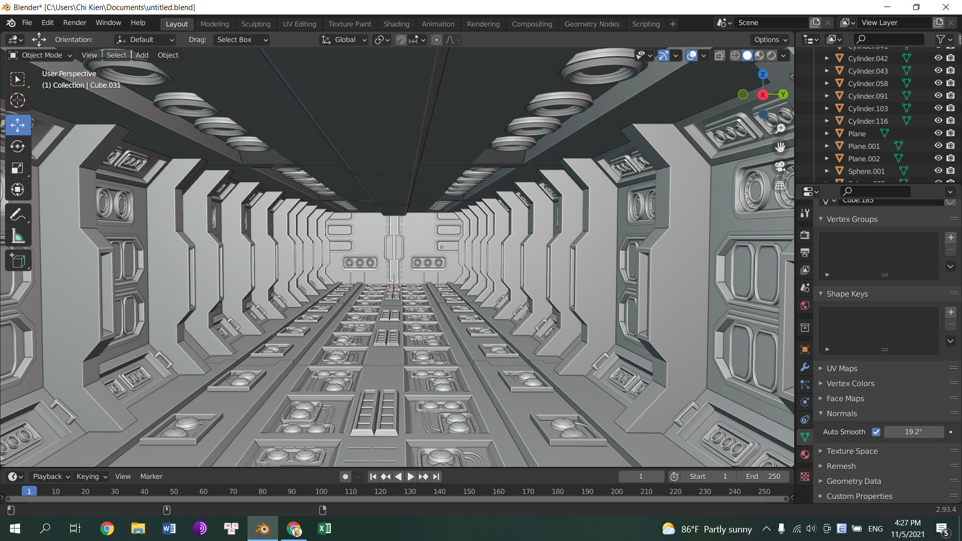 ArtStation - Sci fi hallway