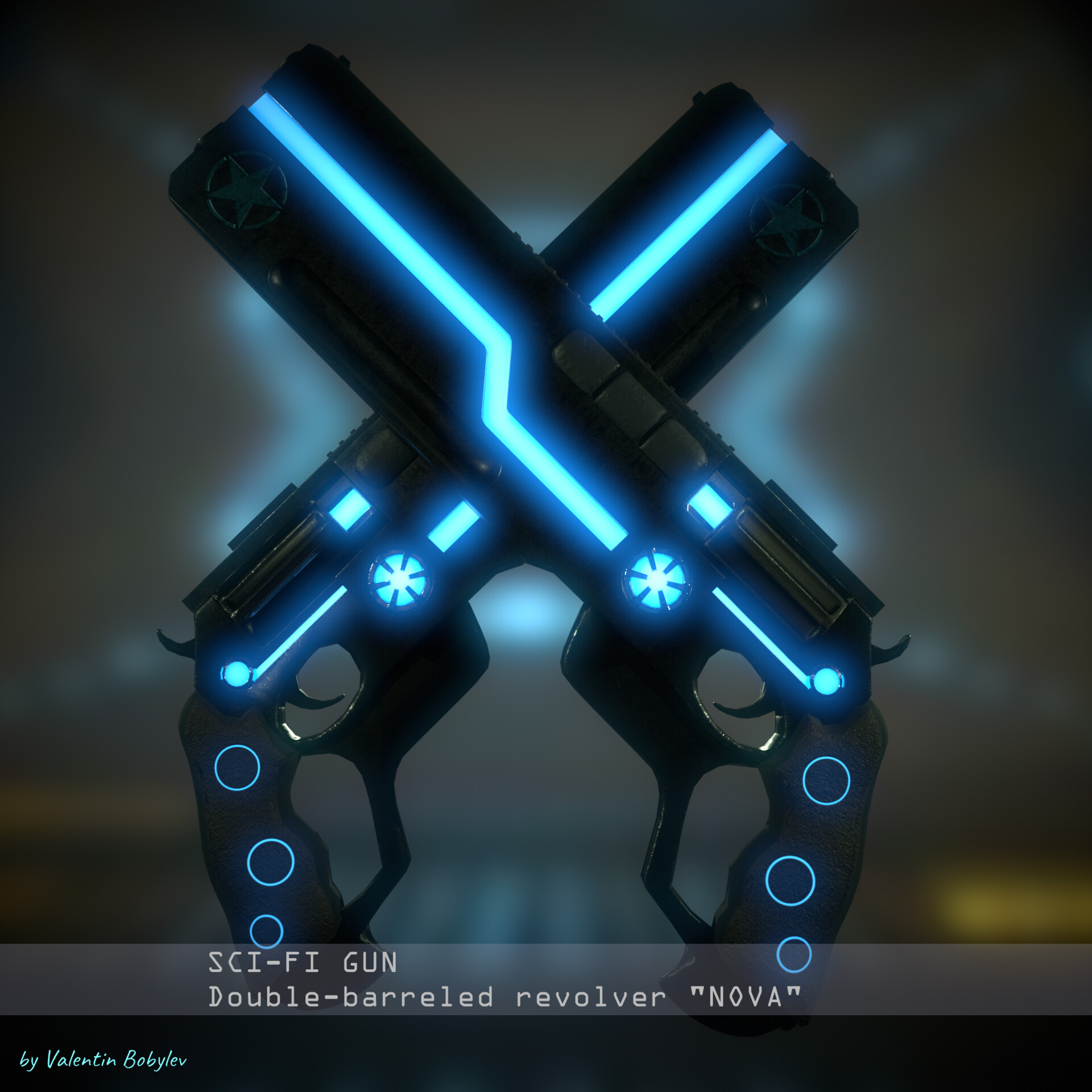 ArtStation - DOUBLE-BARRELED REVOLVER "NOVA"