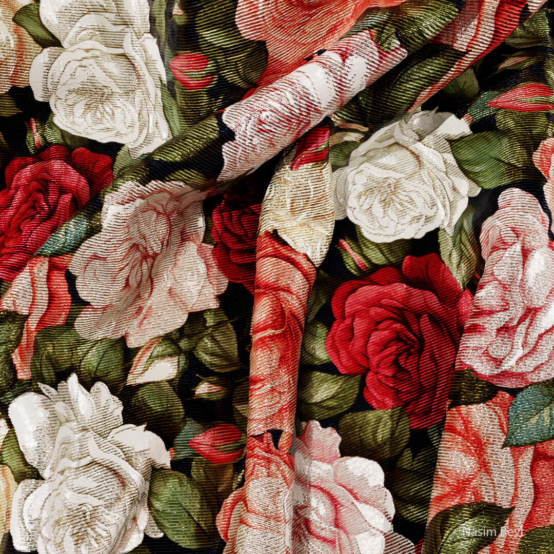 ArtStation - 50 Tileable Rose Garden Pattern Fabric Materials-VOL14. SBSAR