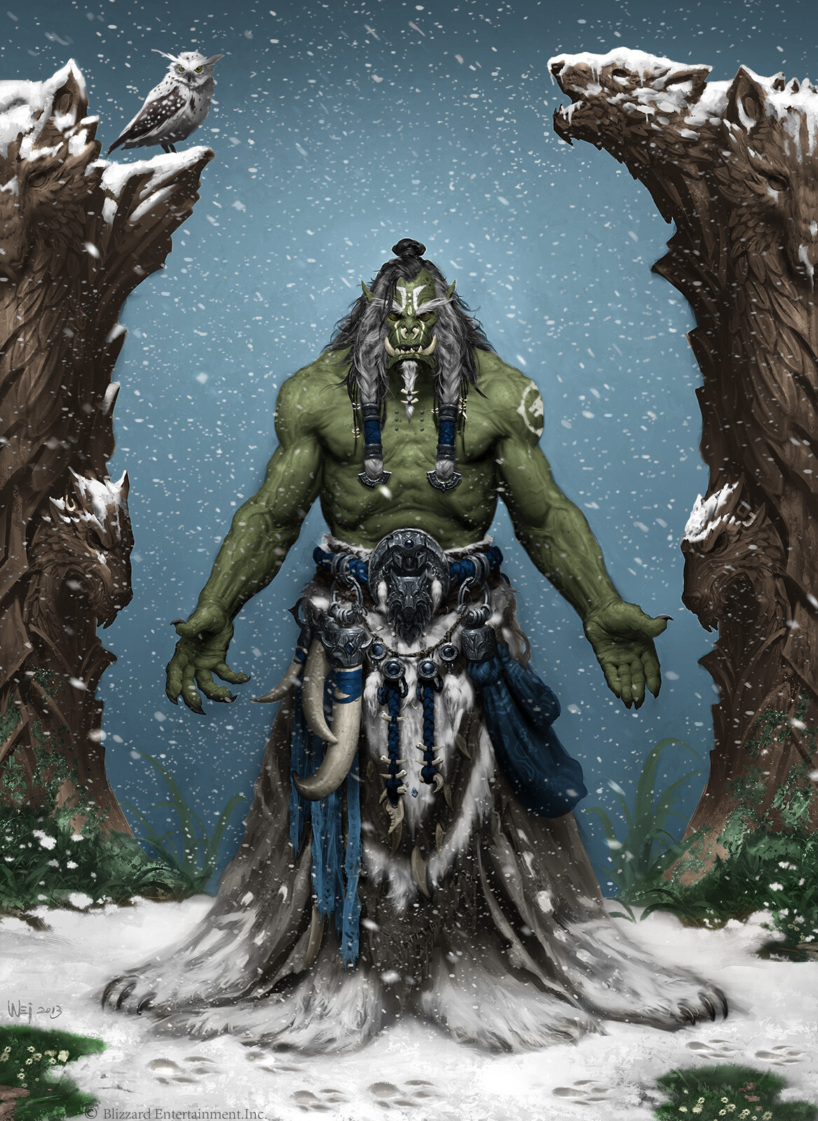 ArtStation - Frostwolf Shaman Elder by Wei Wang - Color by Harikeen [24 ...