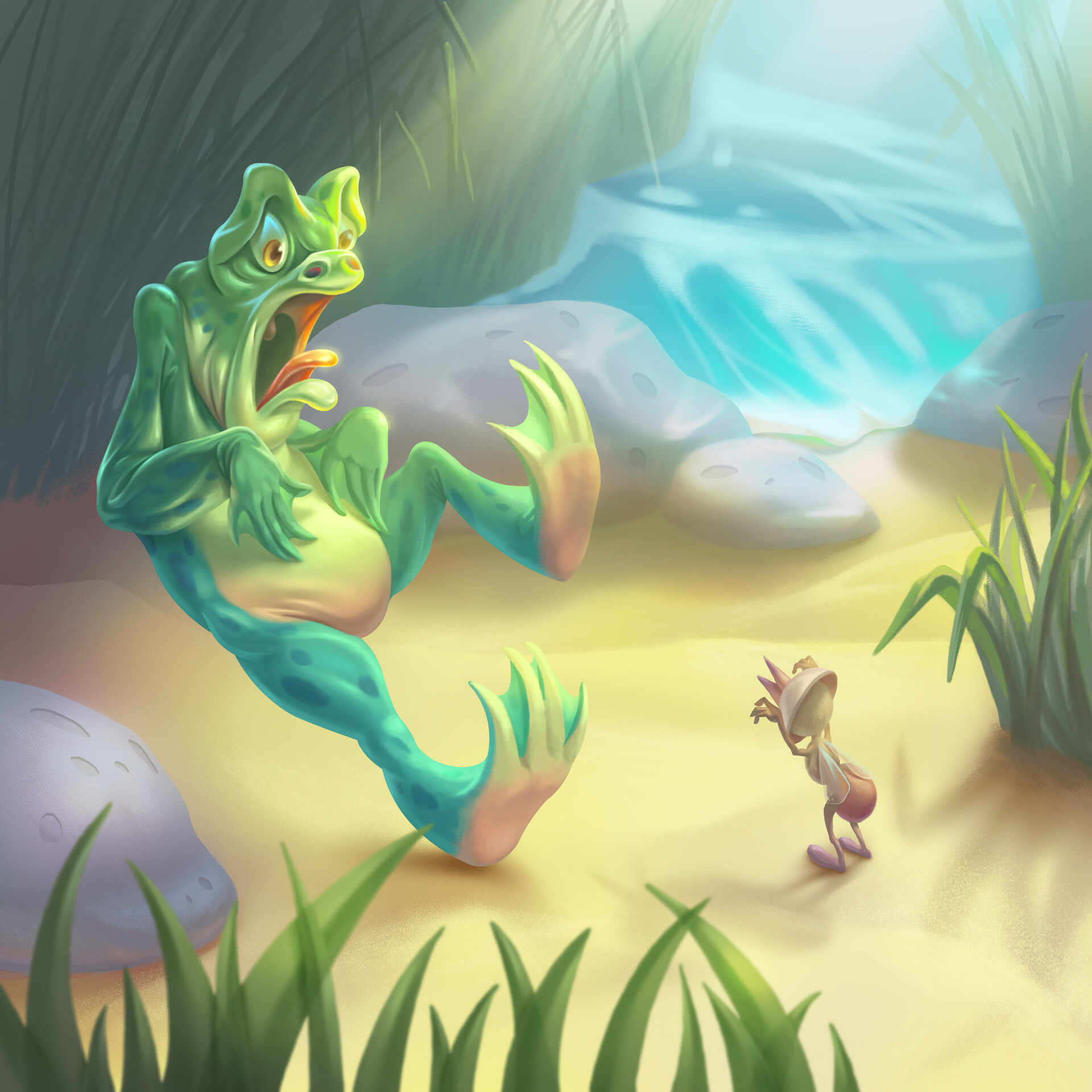 ArtStation - Scared Frog