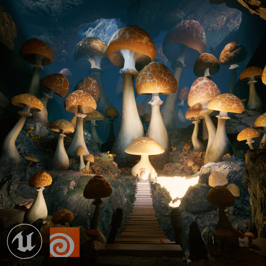 ArtStation - Mushroom Cavern [Env]
