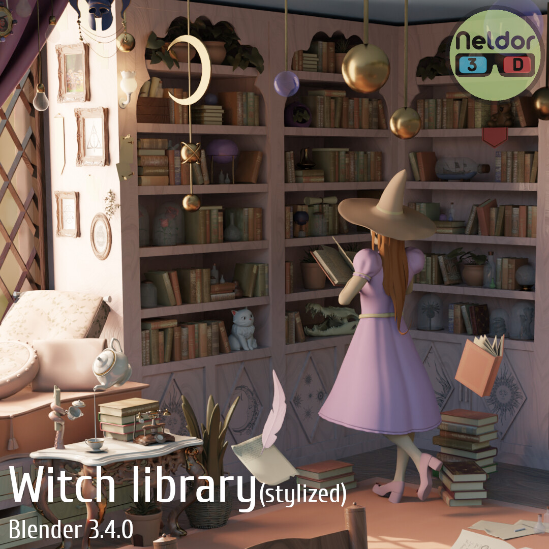 ArtStation - Witch's Library