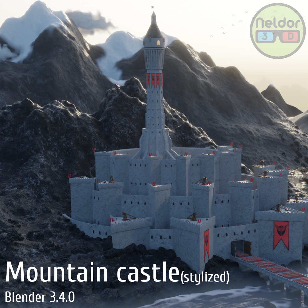 ArtStation - Mountain castle