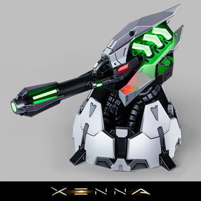 ArtStation - Turret lowpoly models for the game "Xenna"