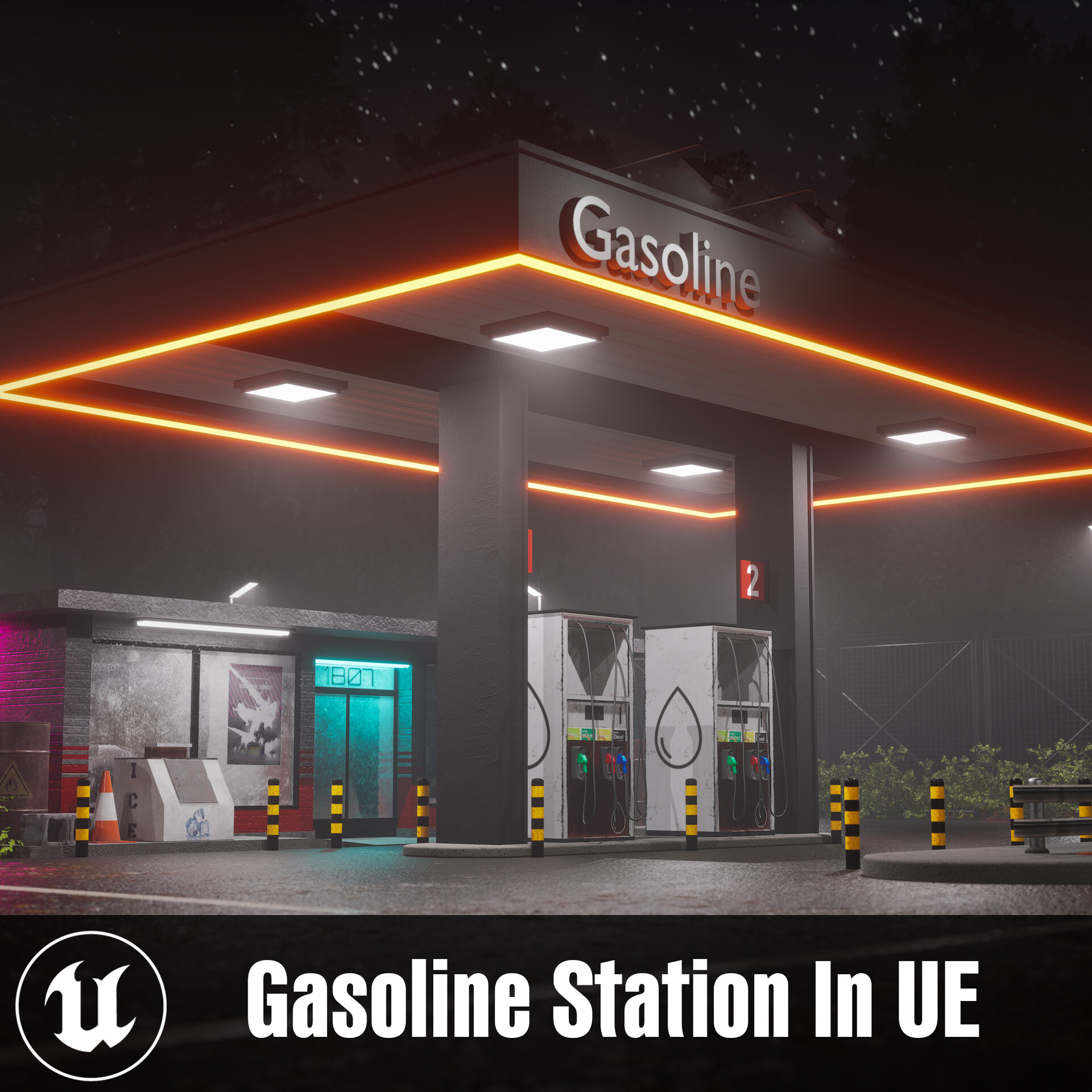 ArtStation - Gasoline Station