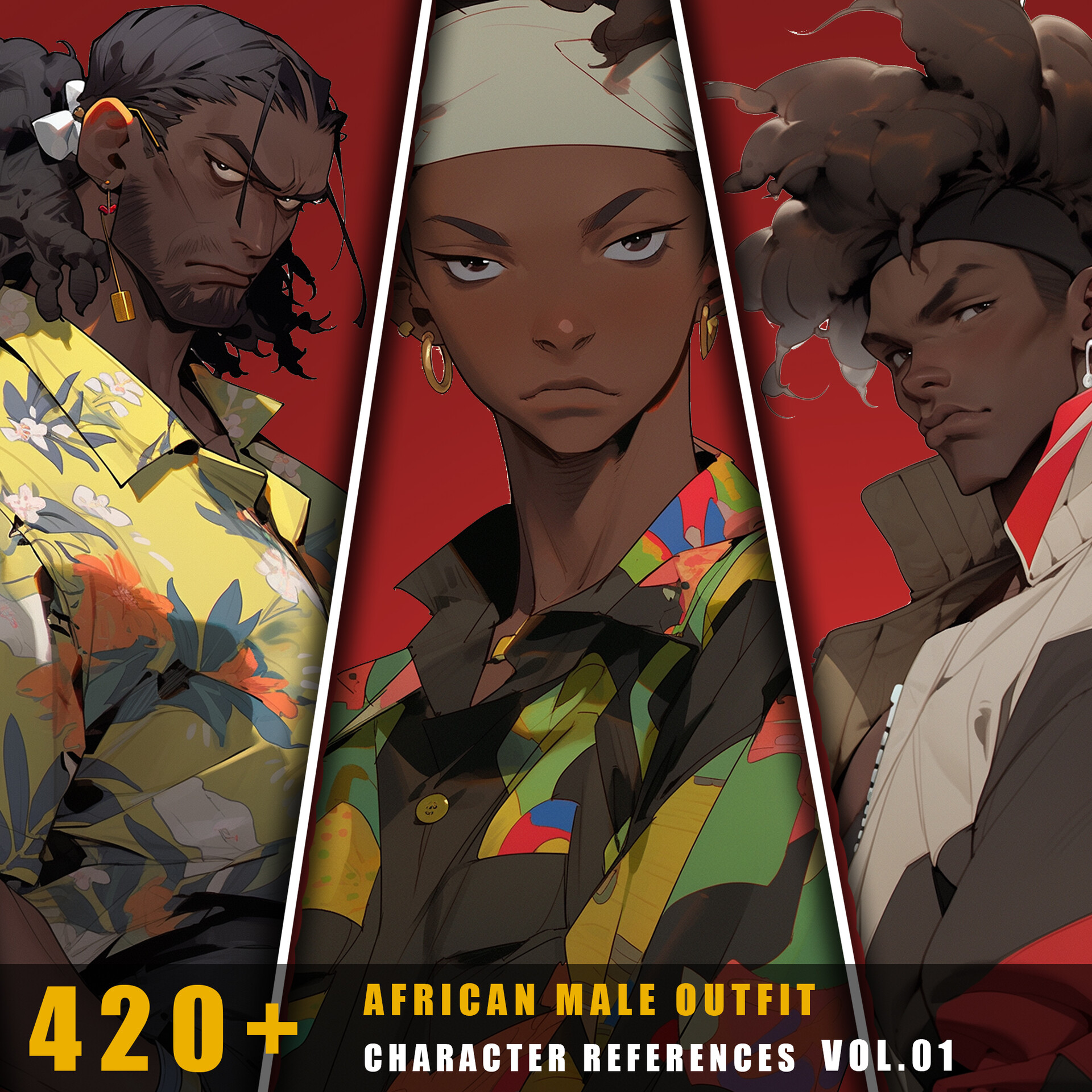 ArtStation - 420+ African Male Outfit - Character References Vol.01