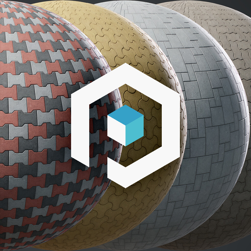 ArtStation - Concrete Pavers - Poliigon