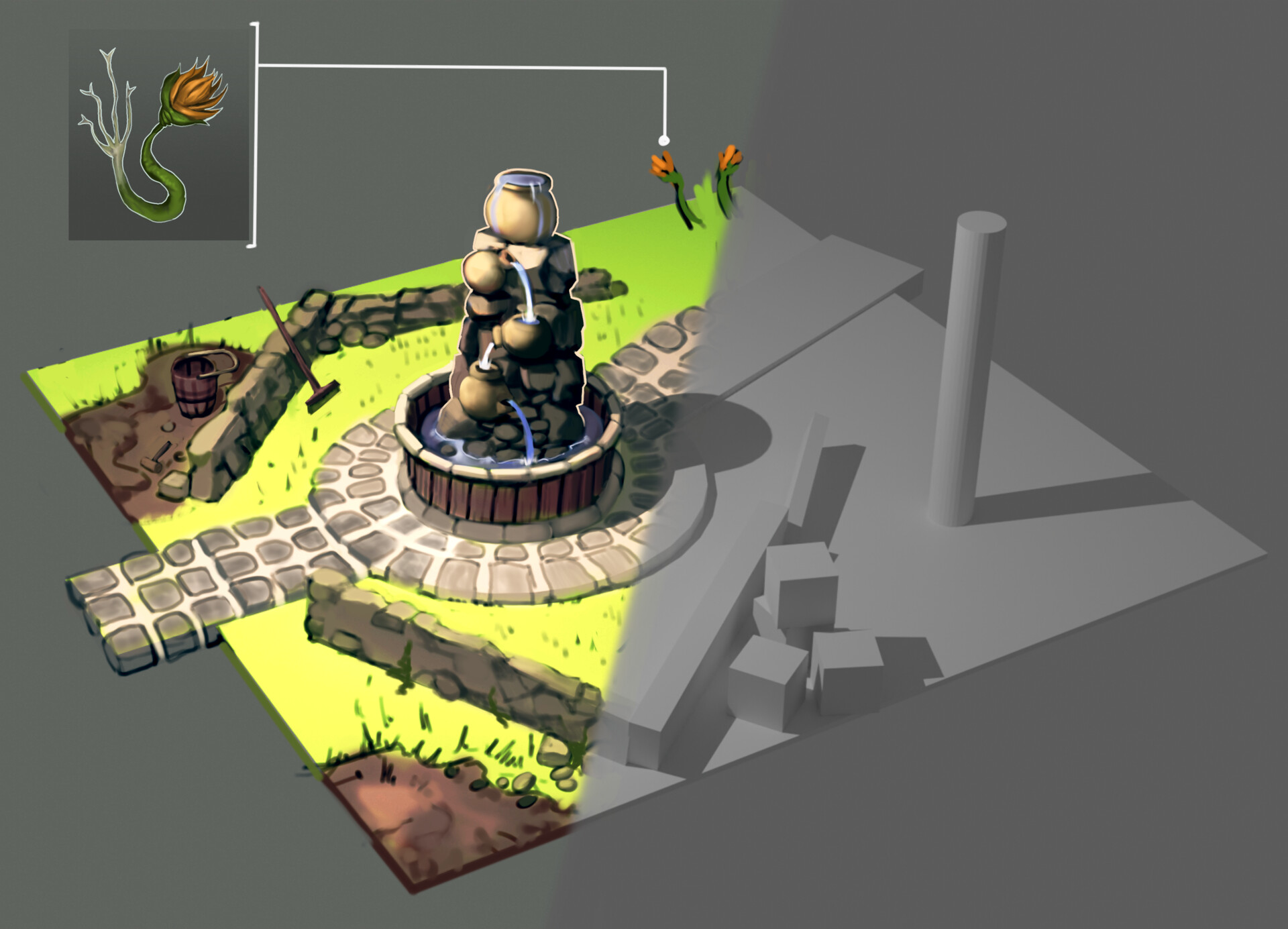 ArtStation - 3d Paintover