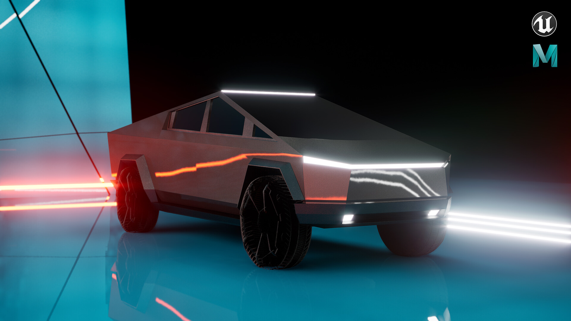 ArtStation - Bold and Powerful Cyber Truck