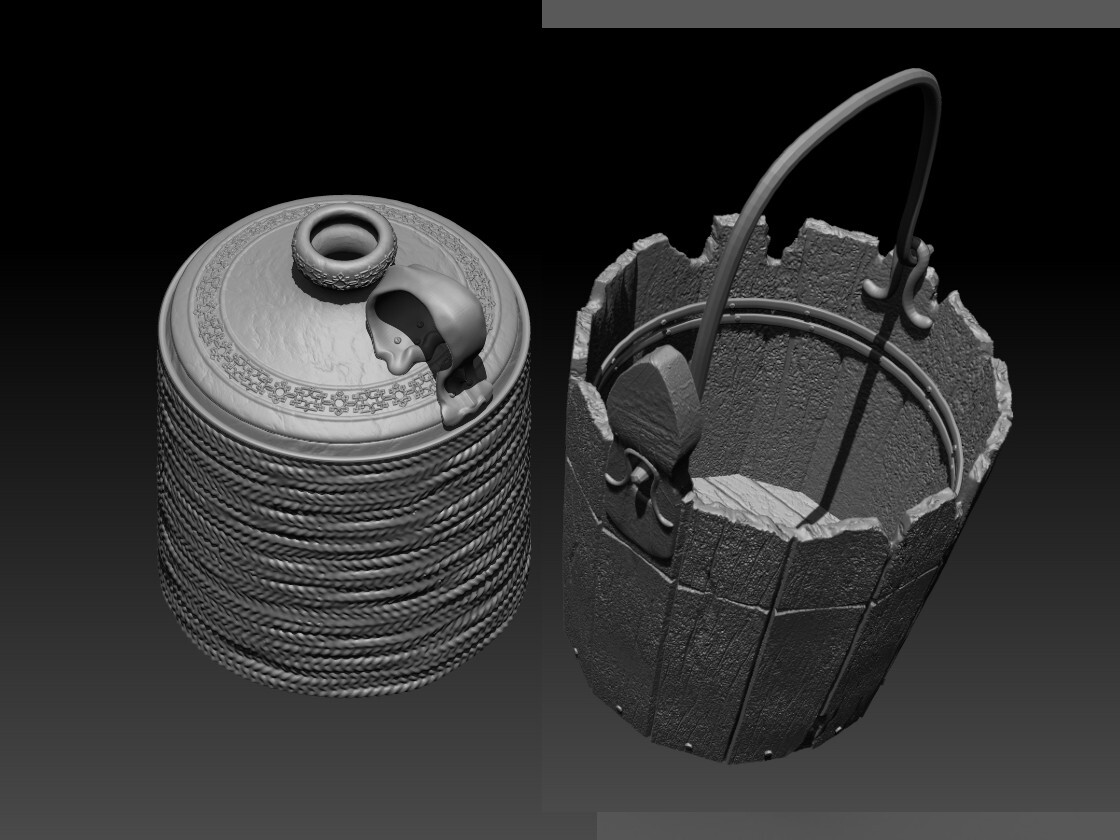 ArtStation - Pot & Bucket