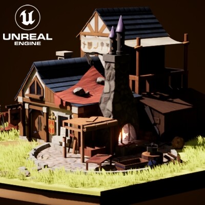 ArtStation - UE5 Blacksmith Diorama