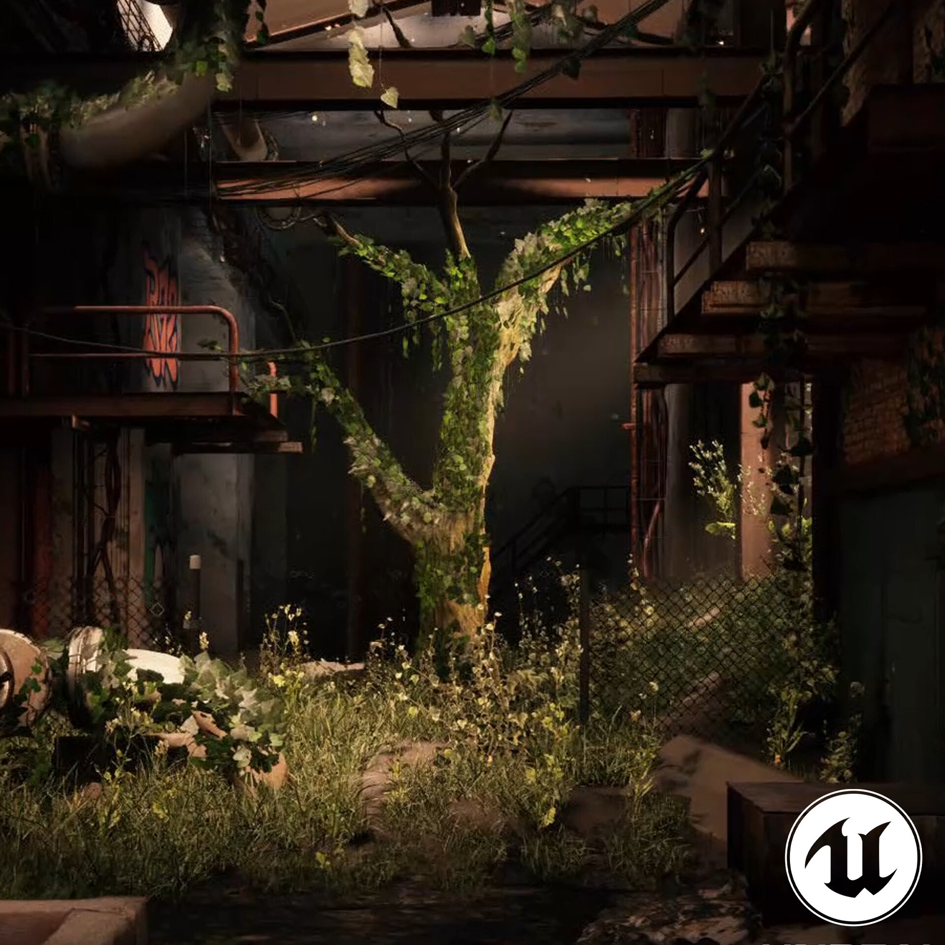 ArtStation - Overgrown Abandoned Factory