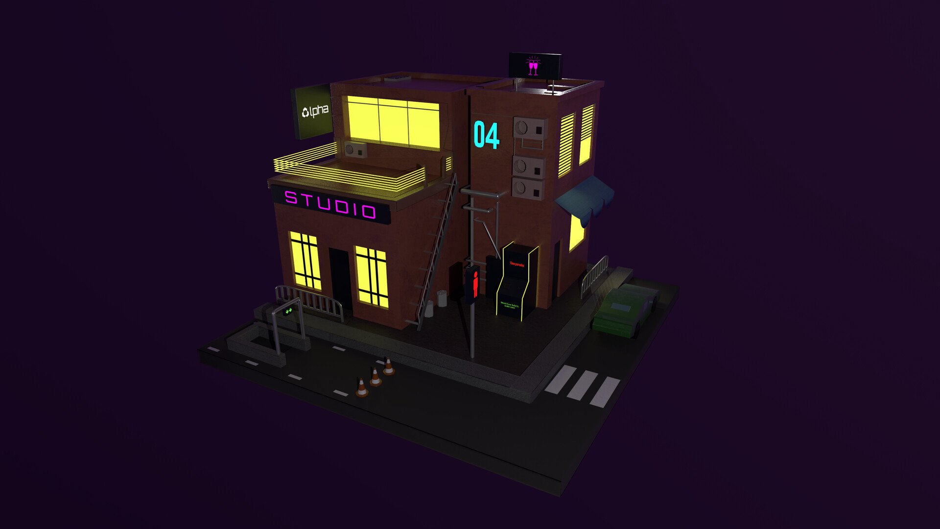 ArtStation - Neon house