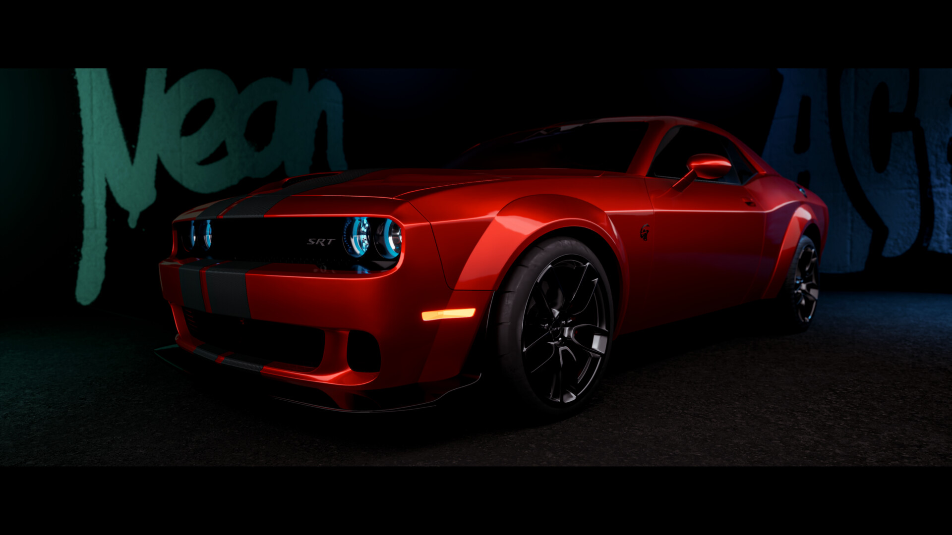 ArtStation - DODGE CHALLENGER SRT HELLCAT