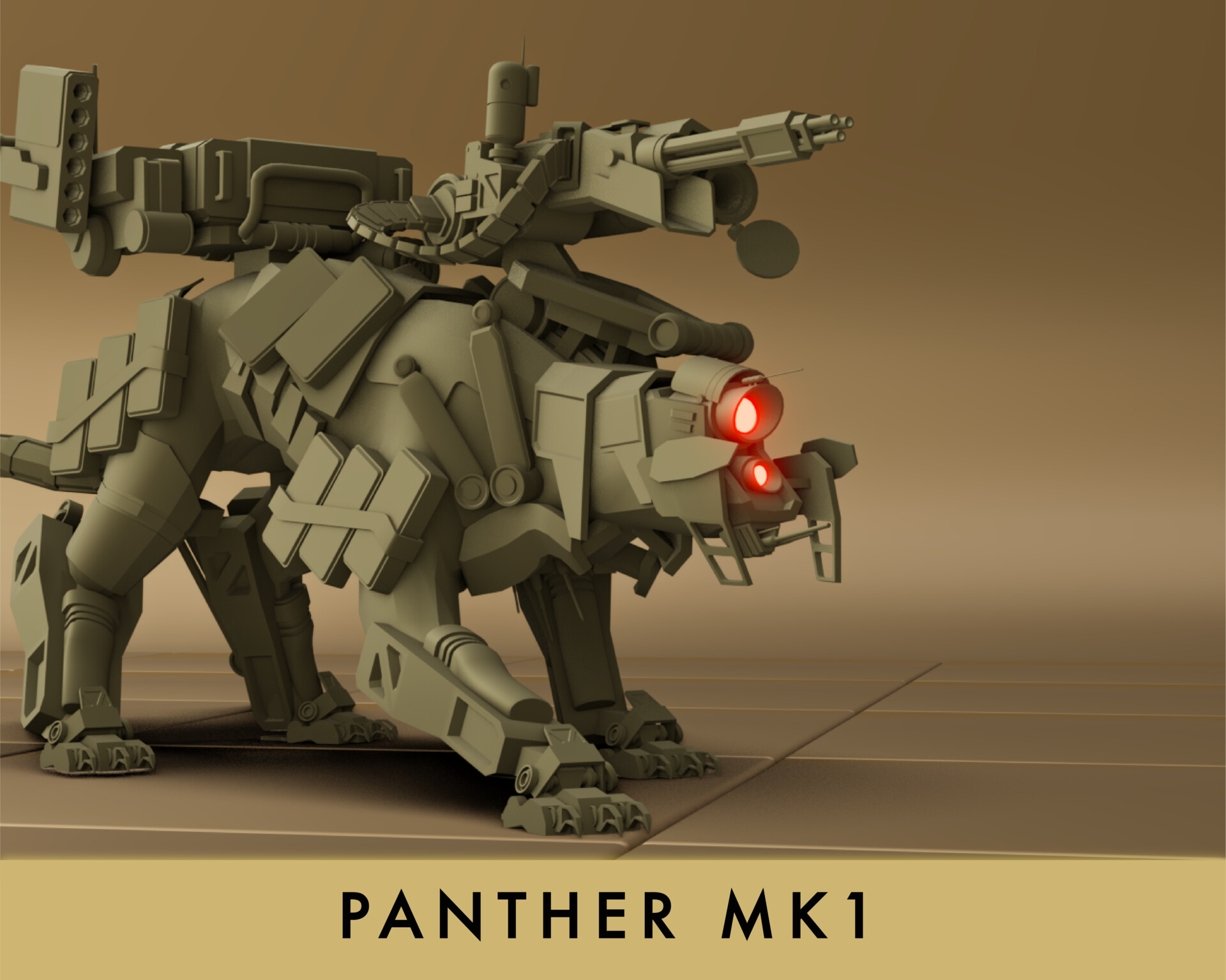 ArtStation - Panther Mech MK1