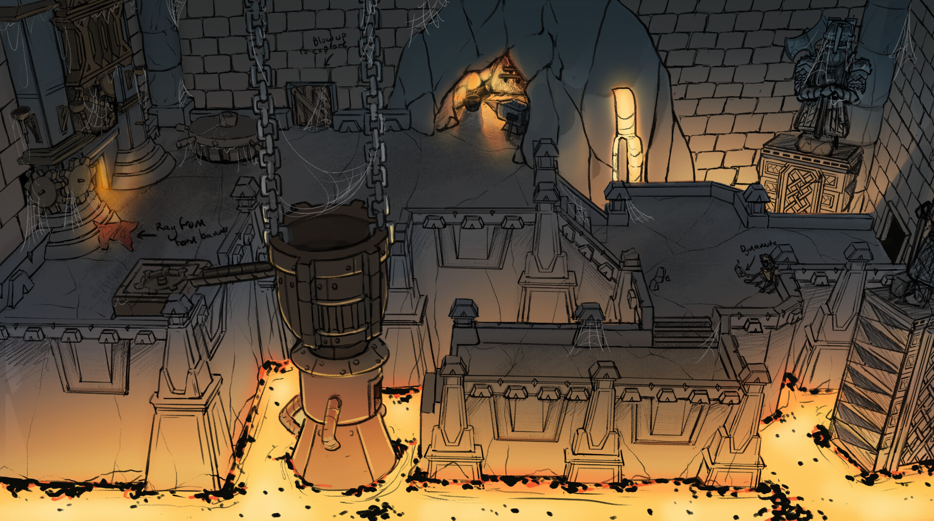 ArtStation - Environment Concept - Dwarven Stronghold Puzzle Room