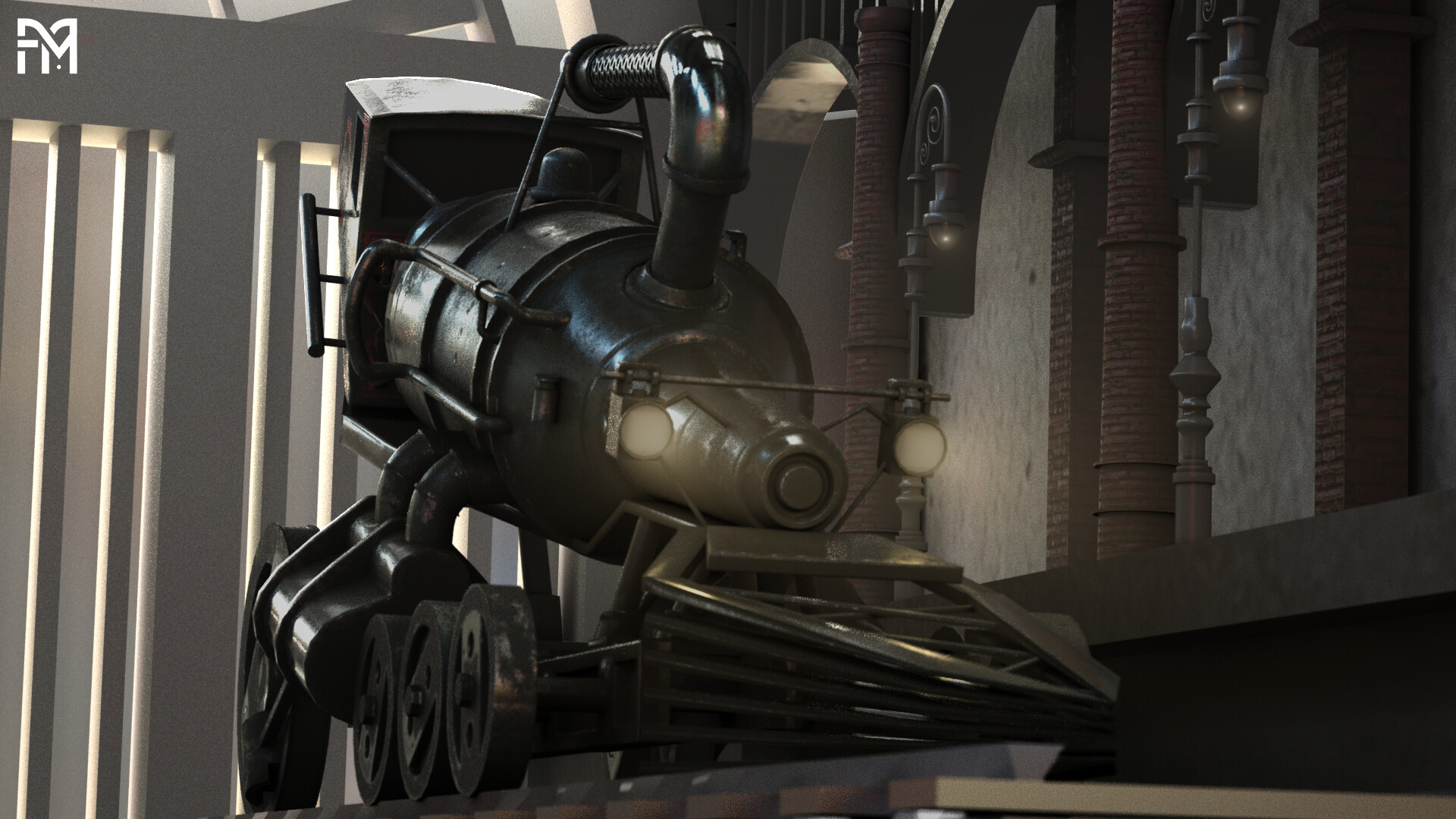 ArtStation - Steampunk Locomotive (Concept by John Frye)