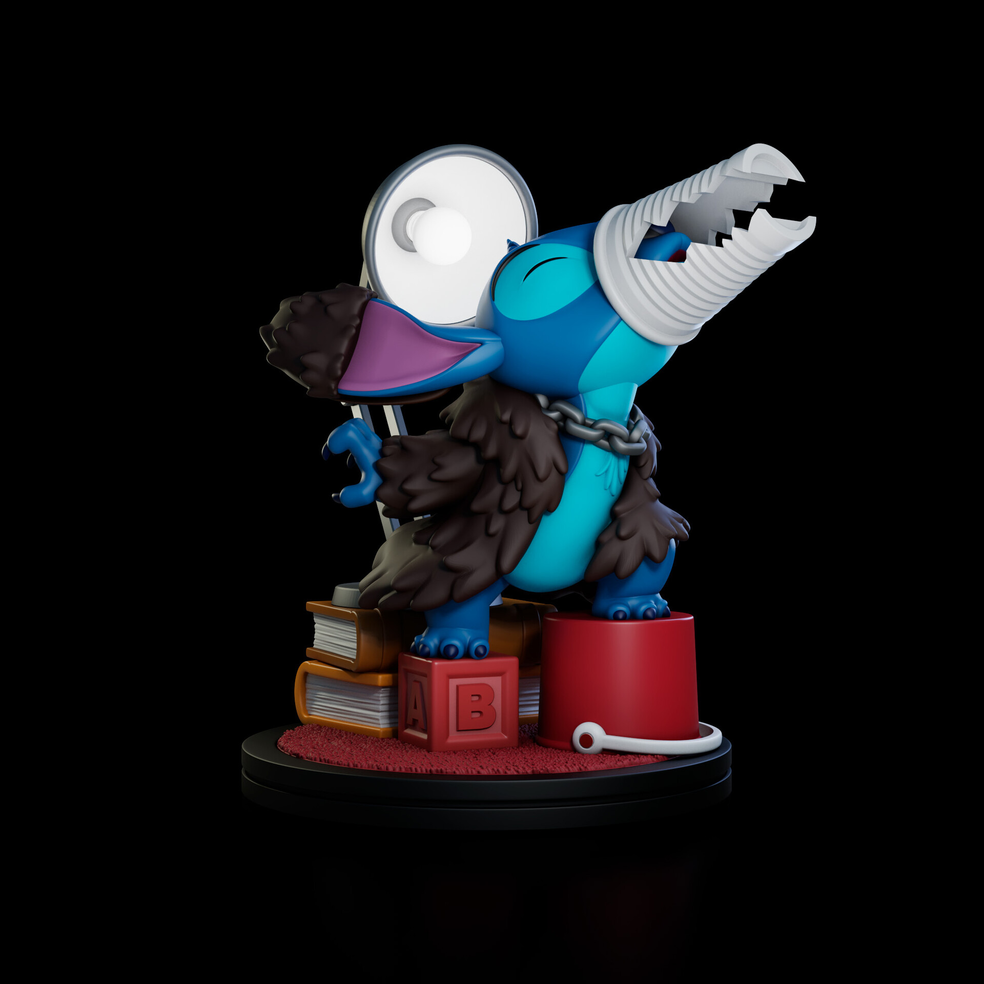 ArtStation - Werewolf Stitch Q-Fig