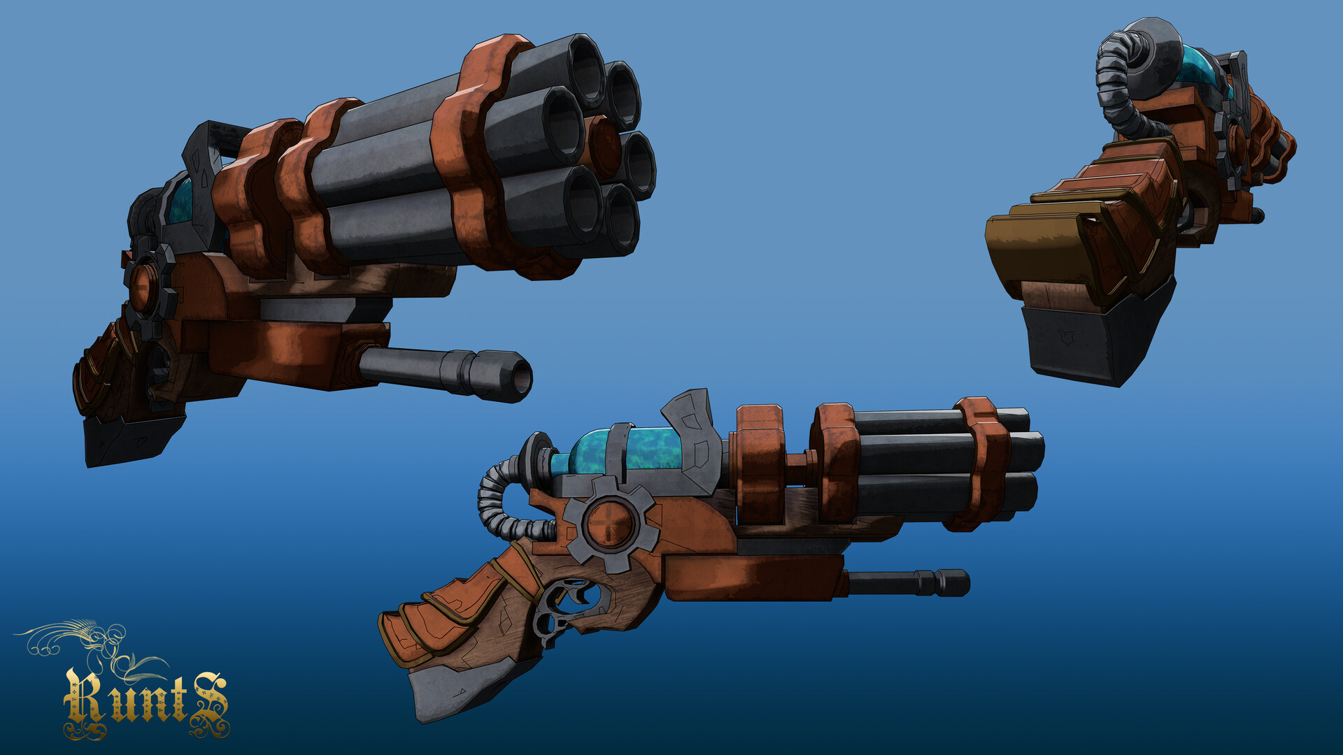 ArtStation - Stylized Gun made for upcoming comic book "Runts"