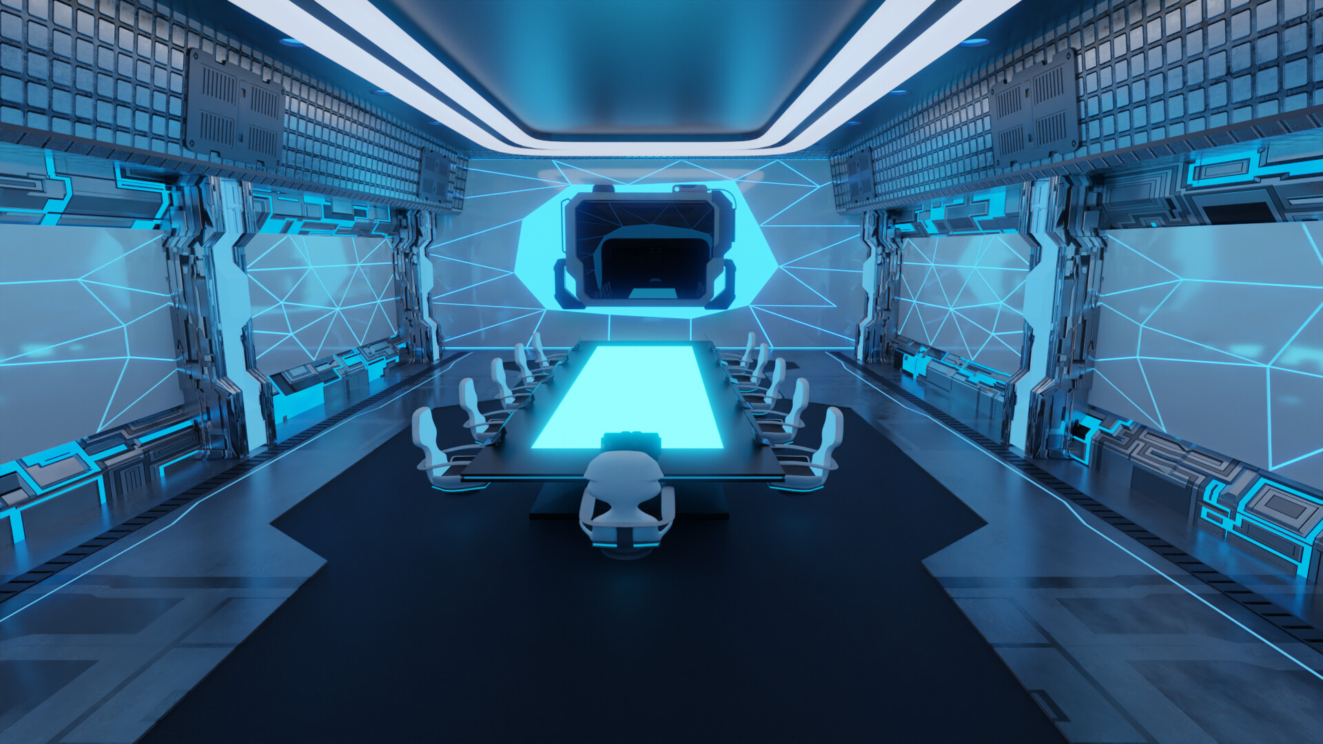 ArtStation - A Futuristic Sci-Fi Office of Infinite Possibilities