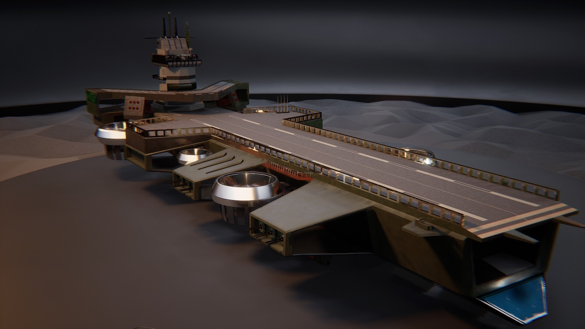 ArtStation - Flying Aircraft Carrier Concept 3D
