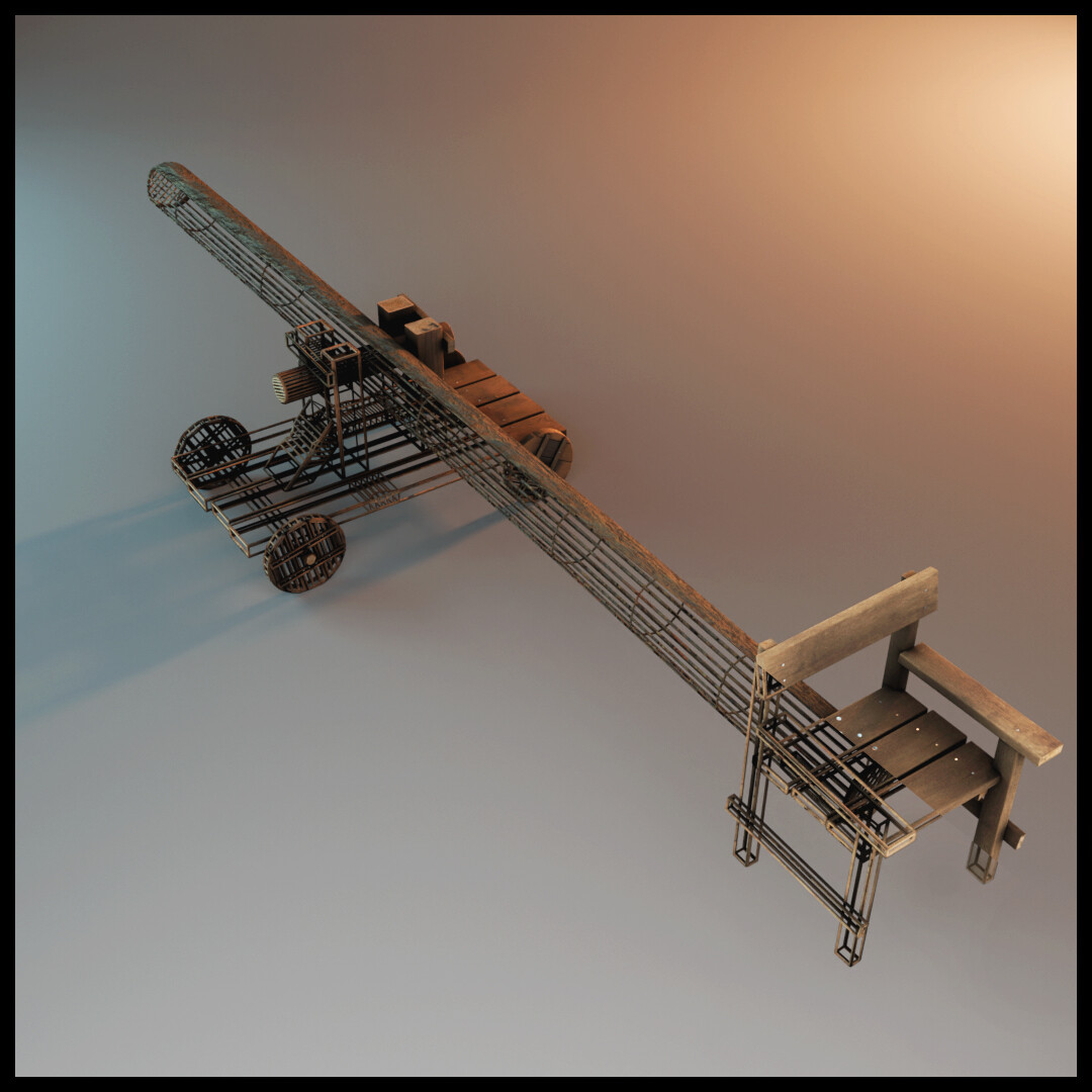ArtStation - Ducking Stool Torture Device v02