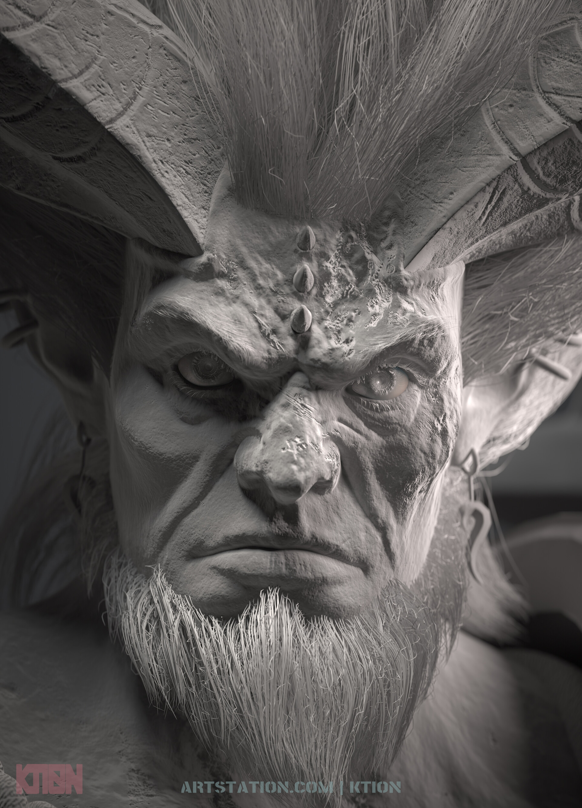 ArtStation - fire god-white model