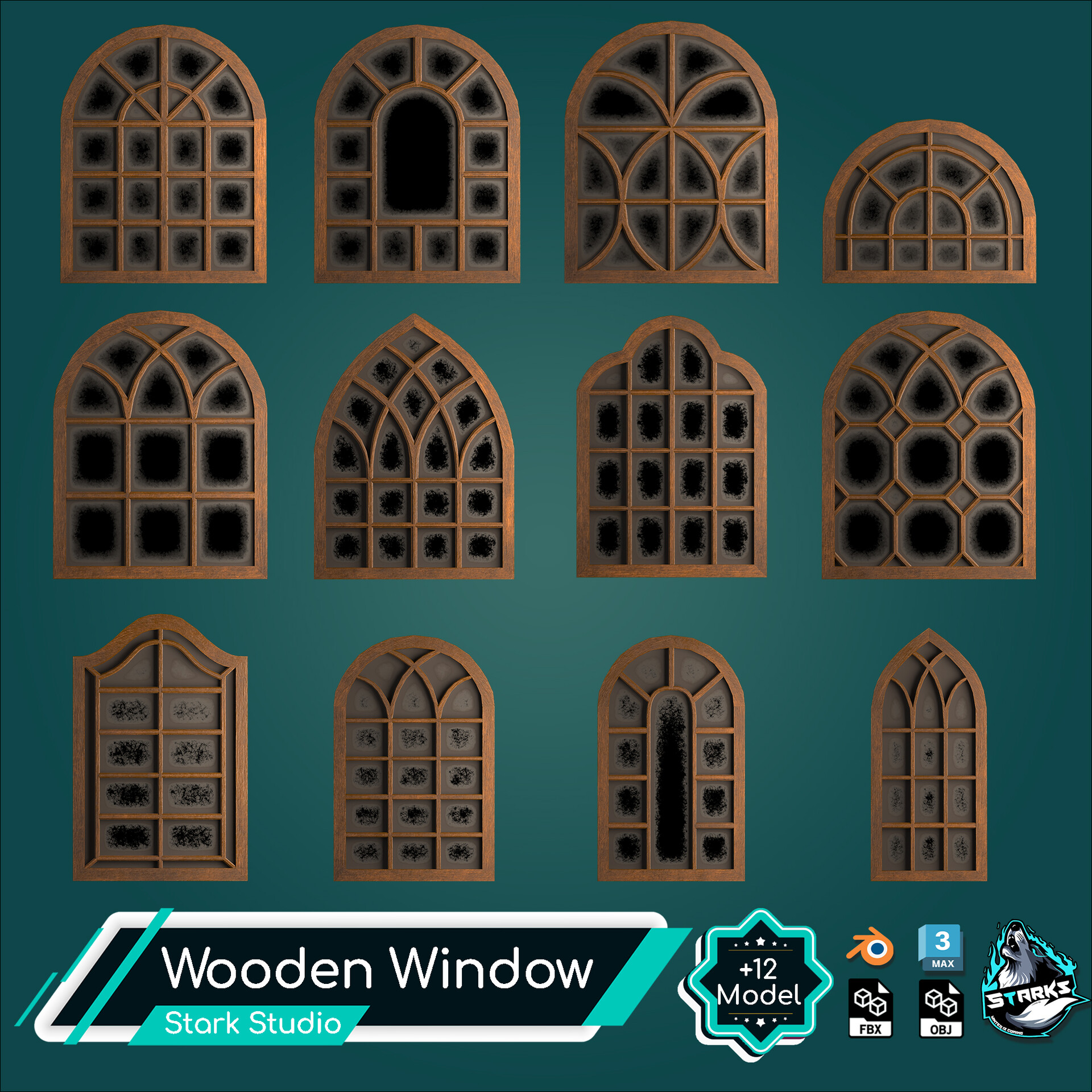 ArtStation - Wooden Windows Pack