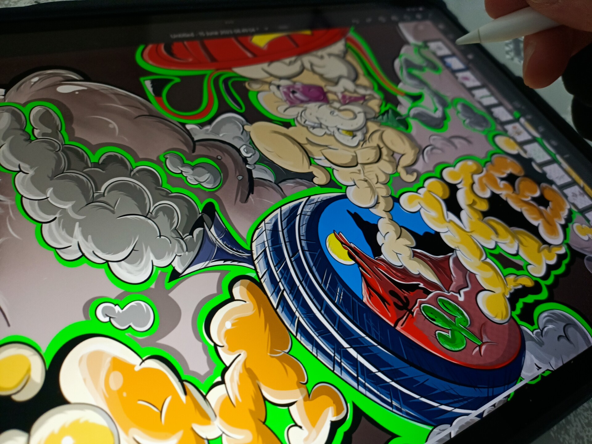 ArtStation - Cartoon smoke design for business cards