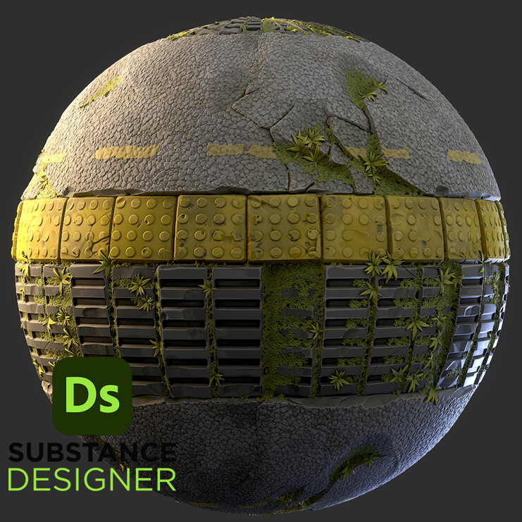 ArtStation - Stylized Subway Metro Floor - Substance 3D Designer