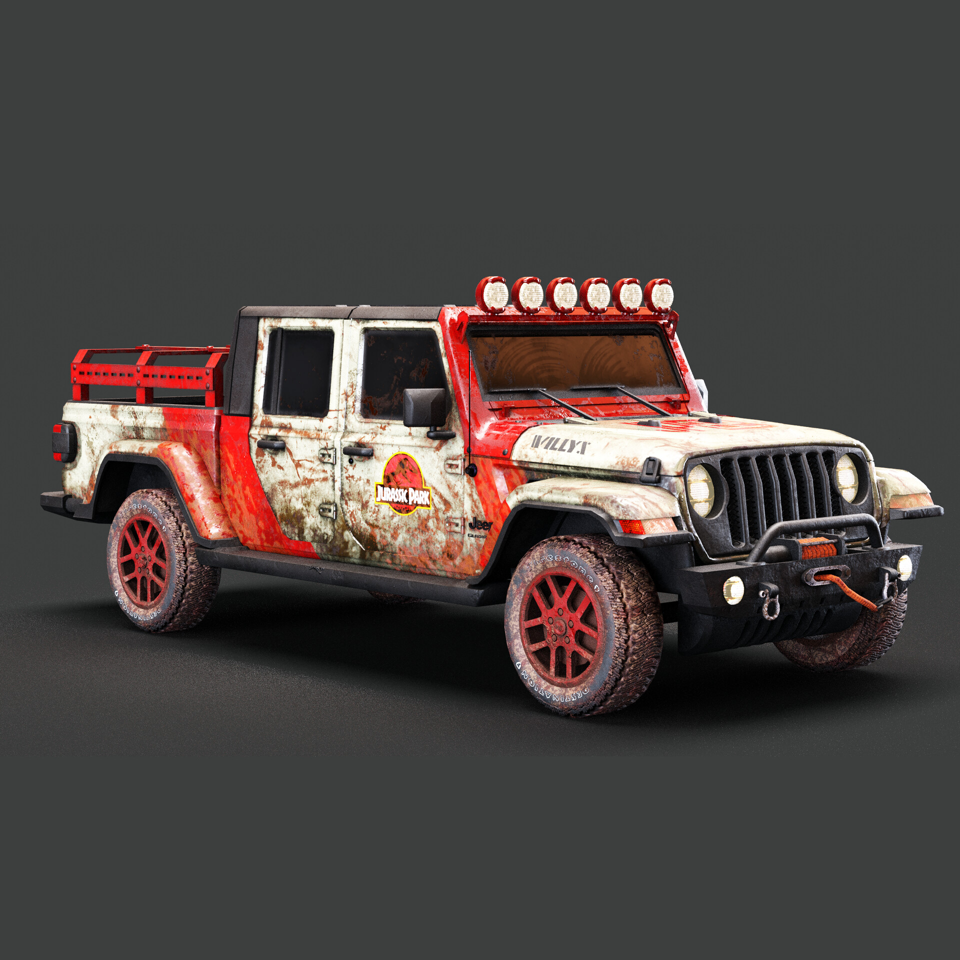 ArtStation - Jurassic Park Jeep Gladiator