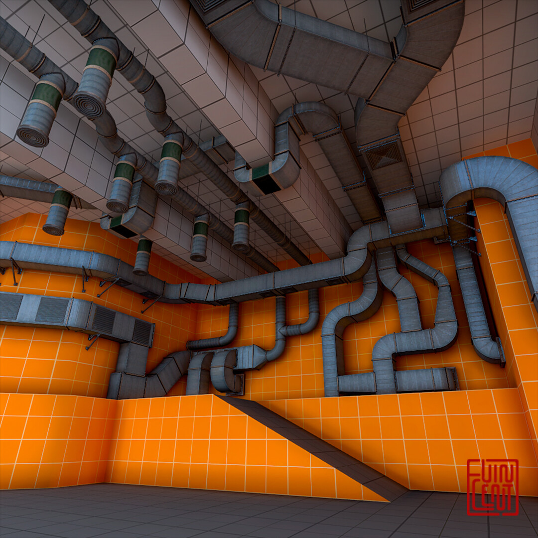 ArtStation - Downtown - HVAC Ducts