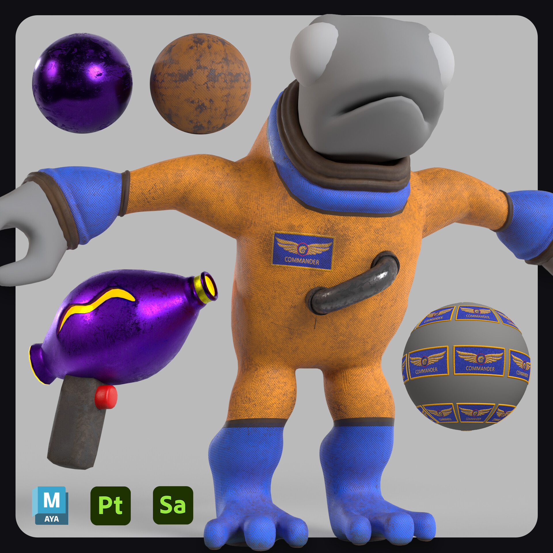 ArtStation - Commander Lizard - Texturing & Shading