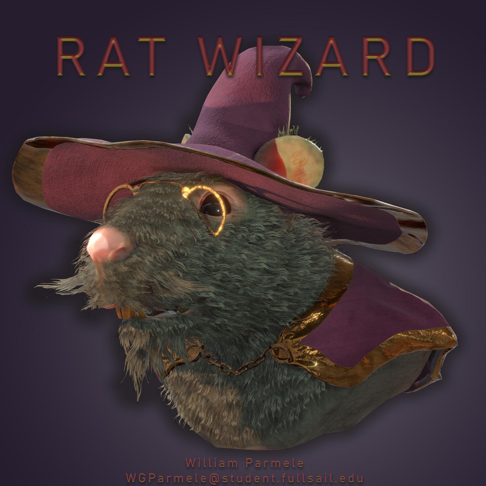 Billy Parmele - Rat Wizard Bust Sculpt