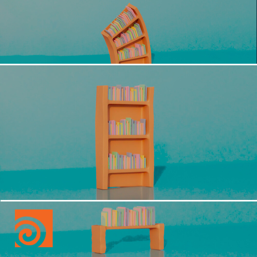 ArtStation - Procedural Stylized Book Shelf | Houdini & UE5